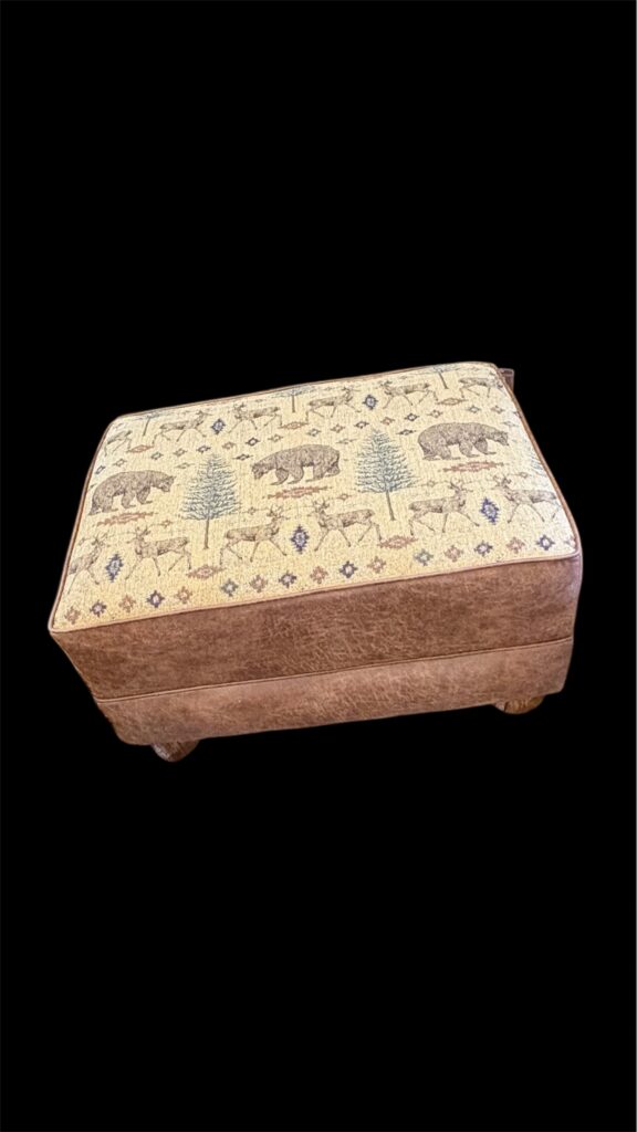 Stationary Log Ottoman - Whistle Stop Furniture